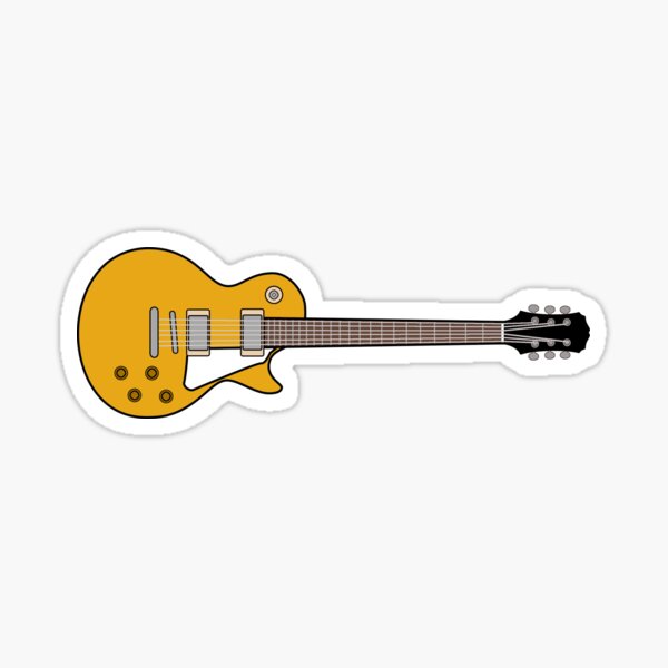 "Les Paul (horizontal)" Sticker for Sale by jaywinston | Redbubble