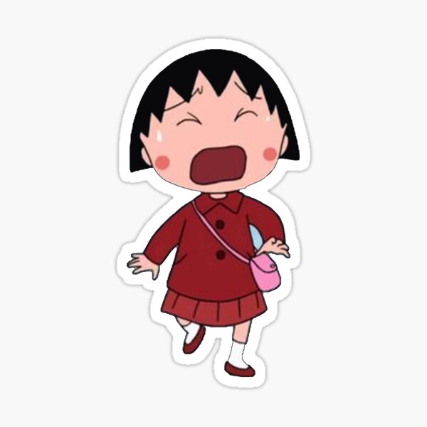 "Momoko Sakura-Chibi Maruko Chan" Sticker for Sale by fouadanime ...