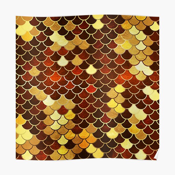 "Gold Chainmail texture" Poster for Sale by GabrielMadrasse | Redbubble