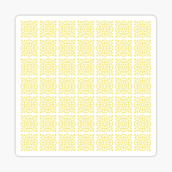 "Art Deco Style Repeat Pattern Pale Pastel Yellow" Sticker for Sale by ...