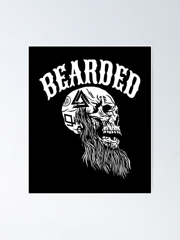 "Skull Skull Beard Skeleton Death's Head" Poster for Sale by SamuelABC ...