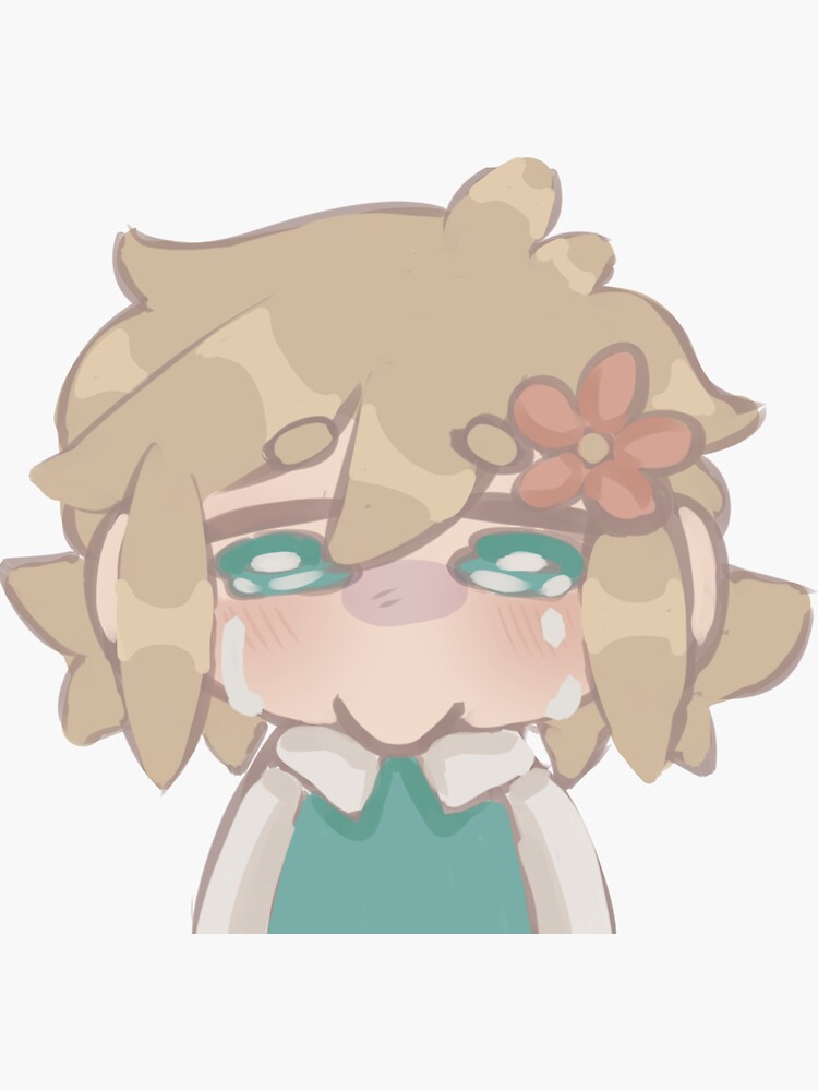 "Crying Basil" Sticker for Sale by gumball101-- | Redbubble