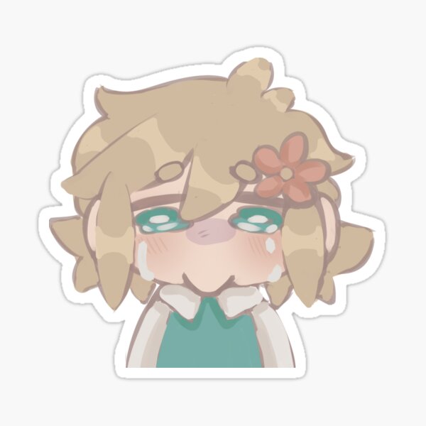 "Crying Basil" Sticker for Sale by gumball101-- | Redbubble