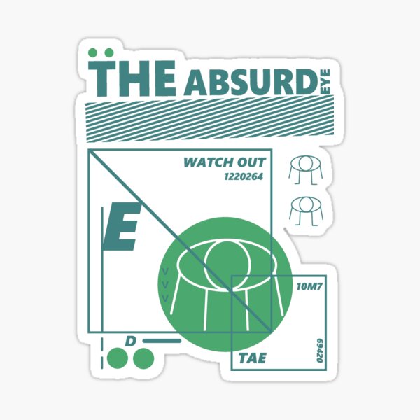"The Absurd Eye Japanese Shapes Design Streetwear" Sticker for Sale by ...