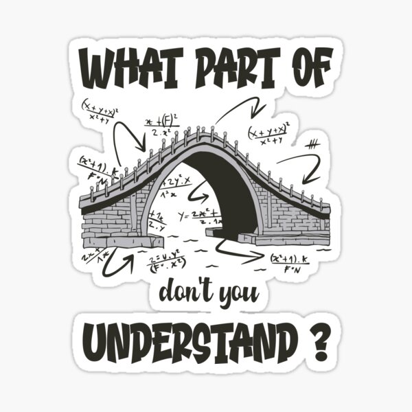 "What Part Of Don't You Understand Bridge with Maths Equations for ...