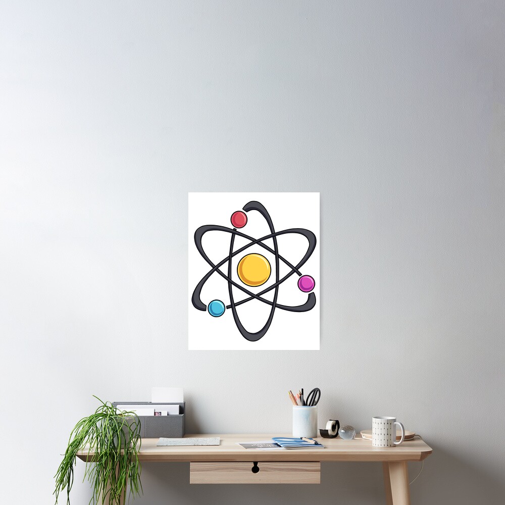 "Atom Symbol Sticker - Science Chemistry" Poster for Sale by andro ...