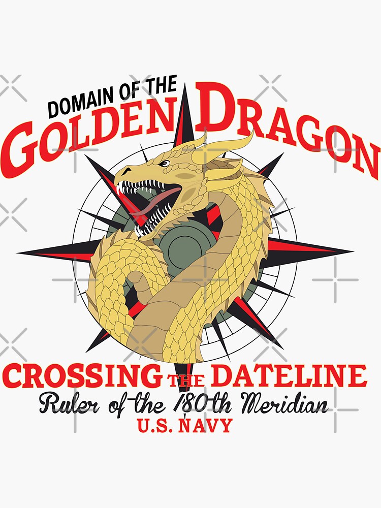 " Navy - Domain of the Golden Dragon X 300" Sticker for Sale by ...
