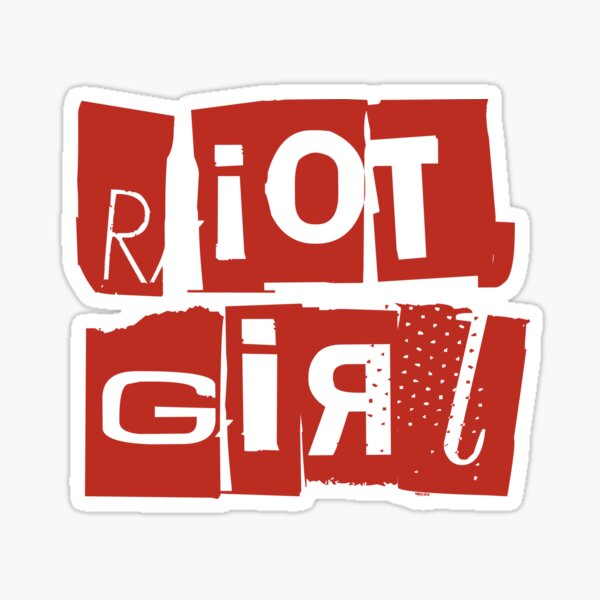 "Riot girl typography " Sticker for Sale by Meakm-art | Redbubble
