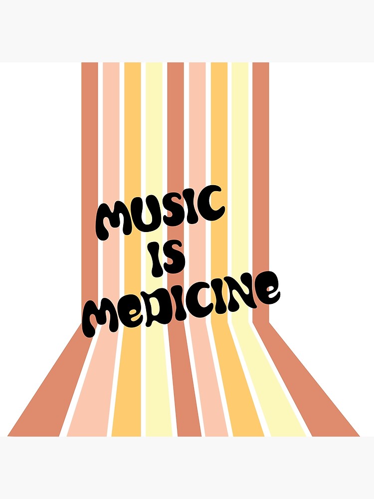 "Music is medicine...retro typeface" Poster for Sale by Art-shia ...