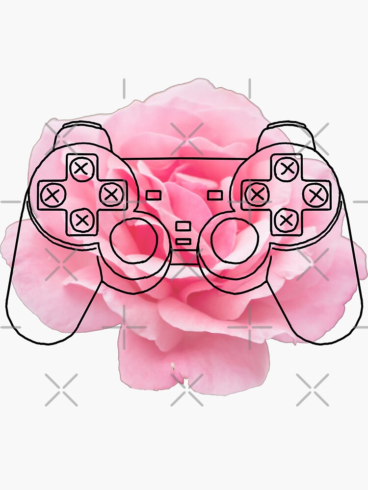 "Rose control pad | gaming" Sticker for Sale by SisterStars | Redbubble