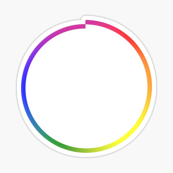 "Rainbow Imperfect Circle" Sticker by Lozmosis | Redbubble