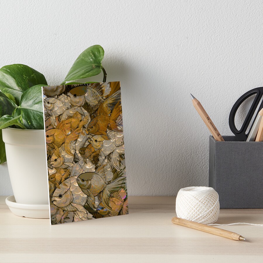 " fish and textures 4" Art Board Print for Sale by Real-texture | Redbubble
