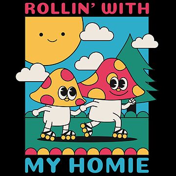 "Rollin' with my Homie " Sticker for Sale by Cotton Studio | Redbubble