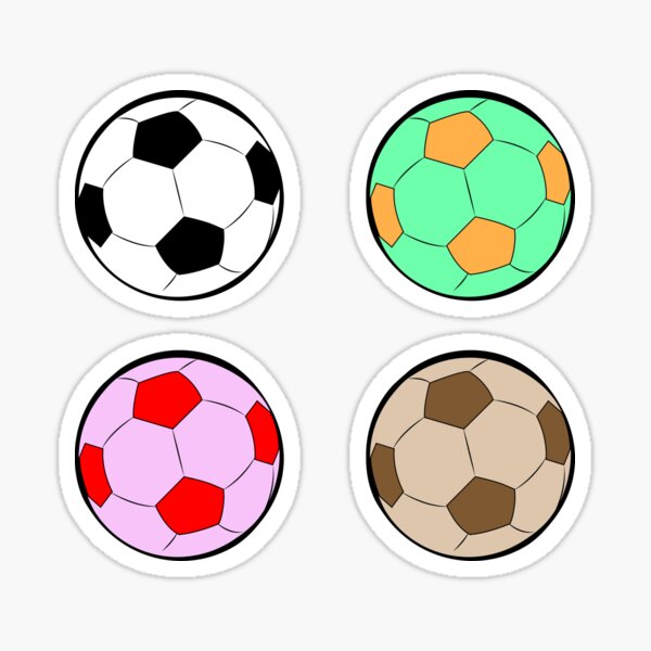 "Colorful Football / Soccer Balls - Sticker & Magnet Pack " Sticker for ...