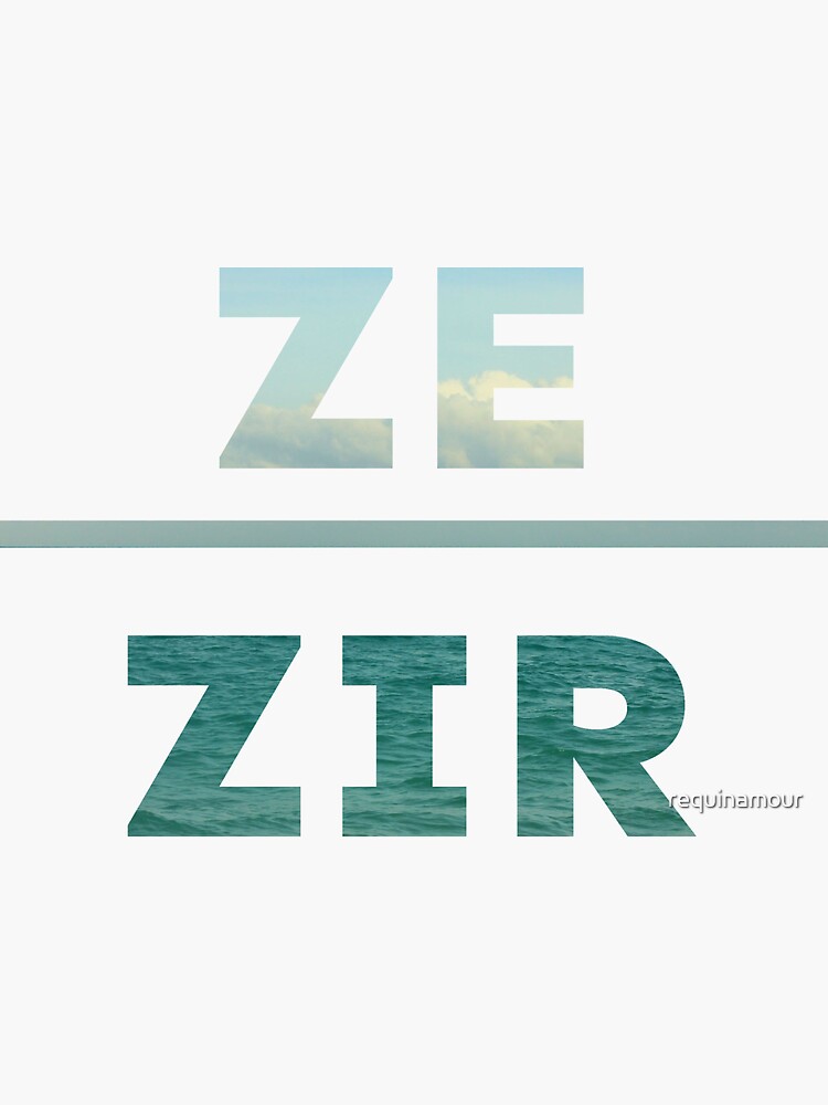 "Ze/Zir Ocean Design" Sticker by requinamour | Redbubble