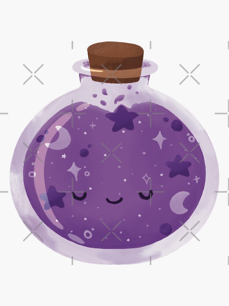 "Magic Potion Sticker in Purple" Sticker for Sale by SleepyLilSloth ...