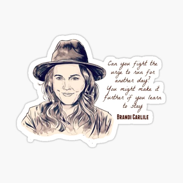 "Brandi Carlile Lyric Collage Poster Art" Sticker for Sale by clotildab ...