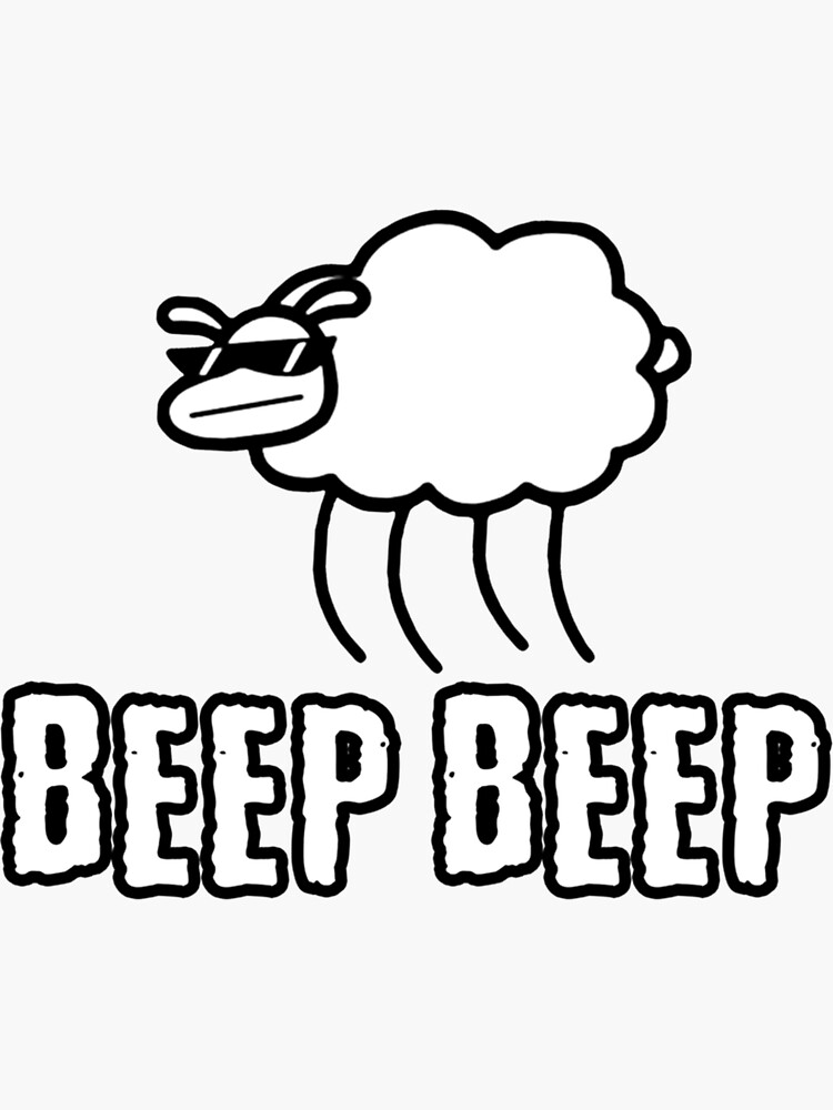 "Beep Beep Sheep Option 1 Essential " Sticker for Sale by nissenbinesa ...