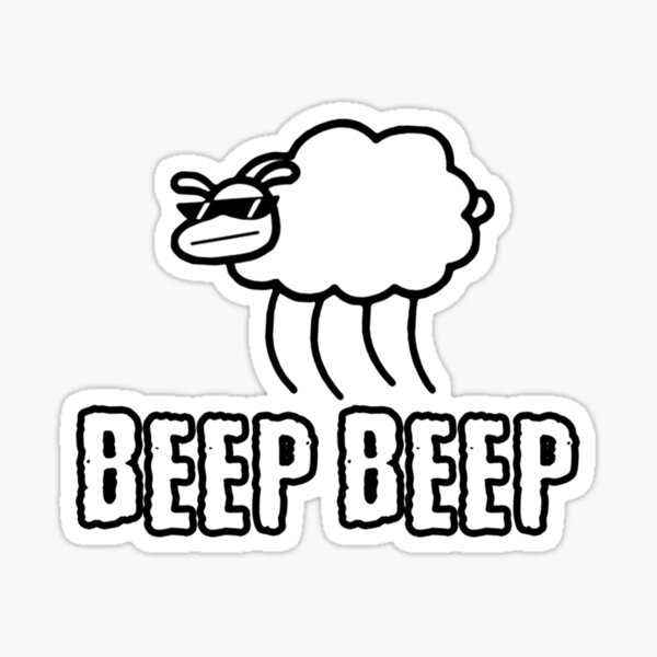 "Beep Beep Sheep Option 1 Essential " Sticker for Sale by nissenbinesa ...