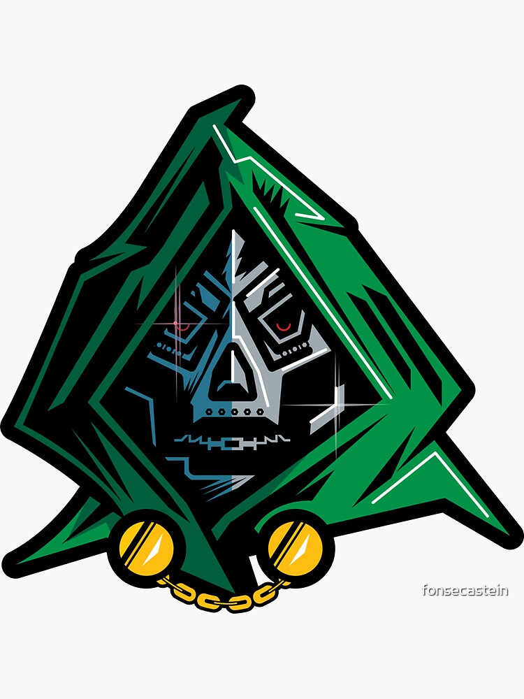 "Dr. Doom Vector Graphic" Sticker for Sale by fonsecastein | Redbubble