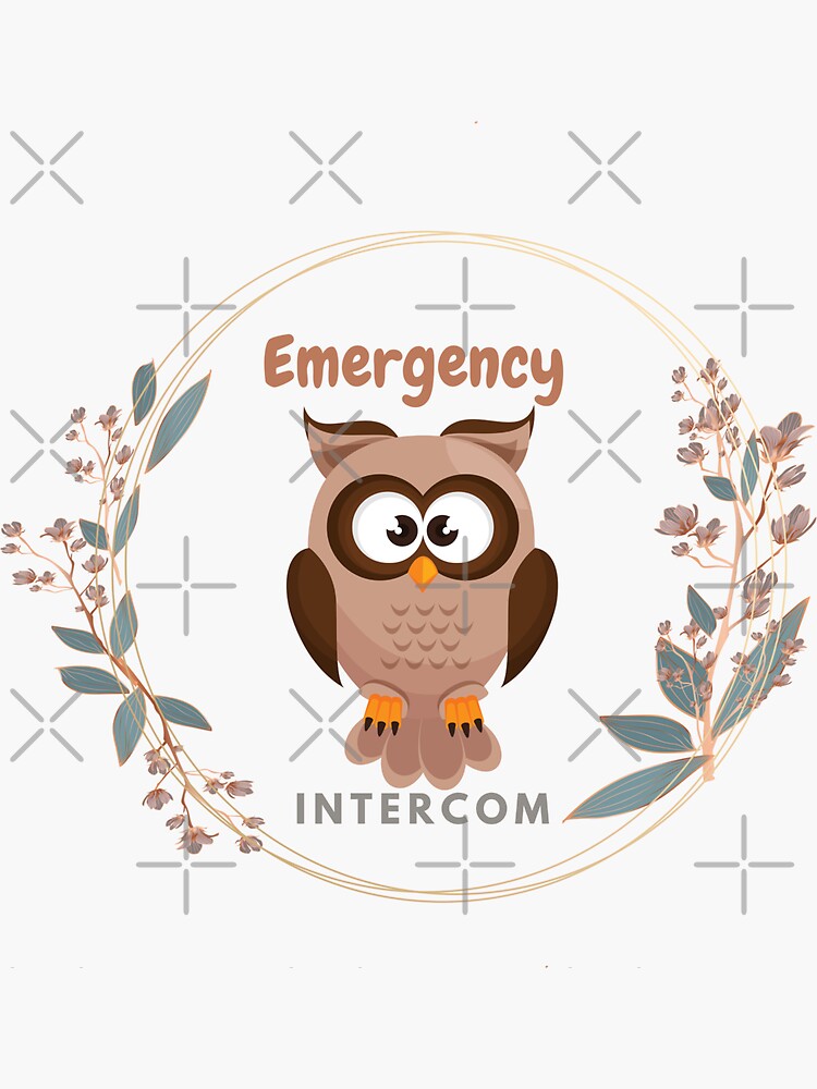 "emergency intercom" Sticker for Sale by DecoHouse | Redbubble