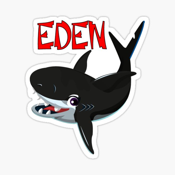 "eden shark" Sticker for Sale by designerr23 | Redbubble