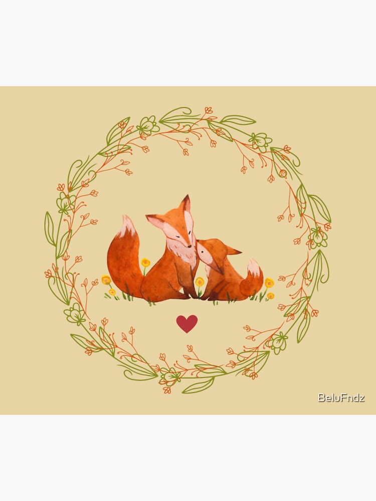 "Mama Fox" Sticker for Sale by BeluFndz | Redbubble