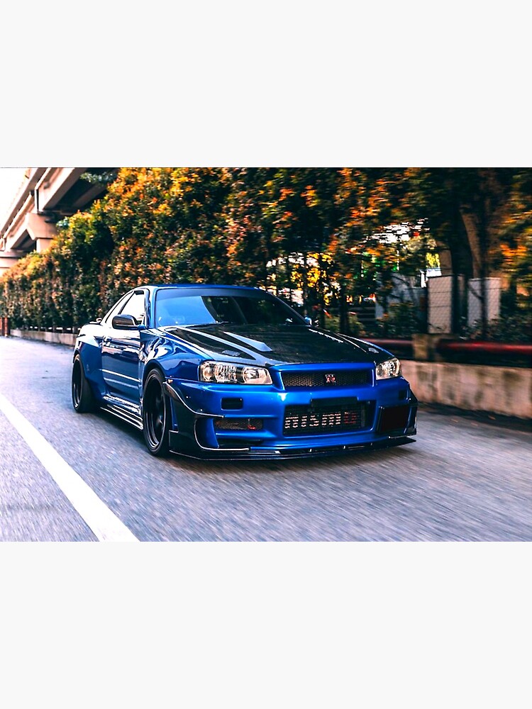 "Modified blue R34 - gtr" Sticker for Sale by shanilhasantha | Redbubble