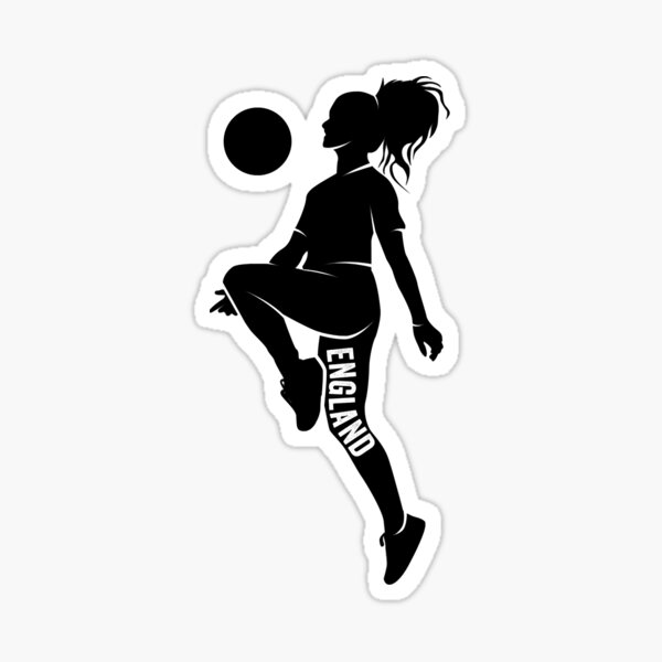 "Womens football female footballer England girls football " Sticker for ...
