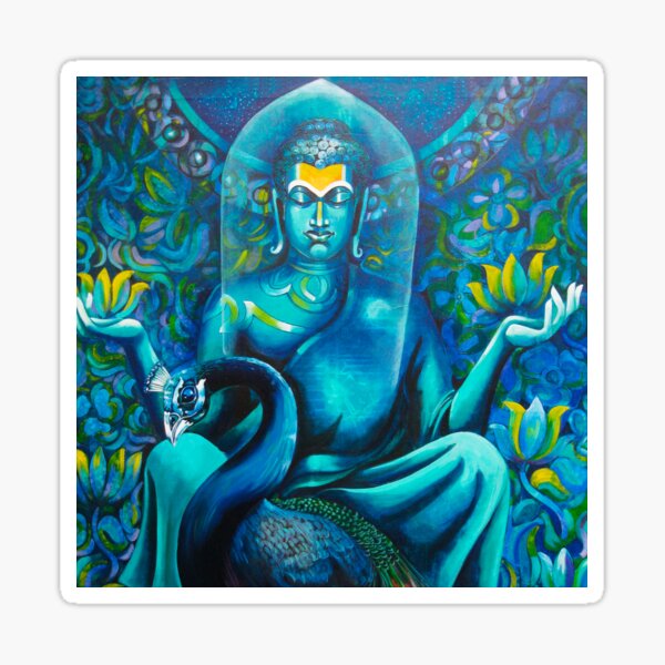"Buddha Meditating" Sticker for Sale by Morphey22 | Redbubble