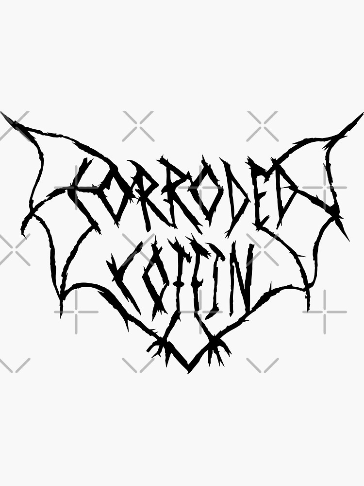 "Corroded Coffin Band Shirt (the original)" Sticker for Sale by ...