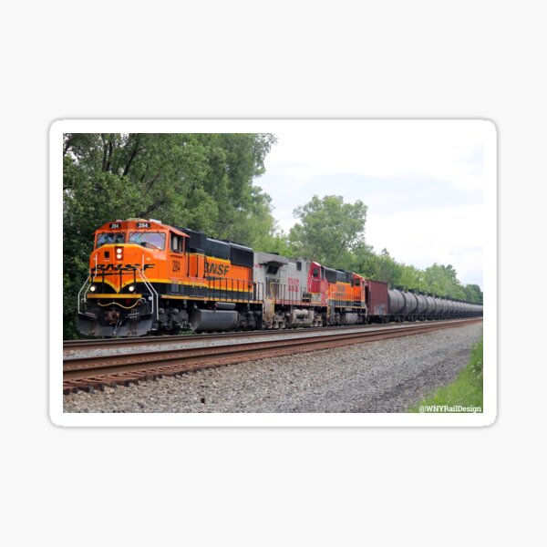 "BNSF SD75I Westbound Tanker Train" Sticker for Sale by WNYRailDesign ...