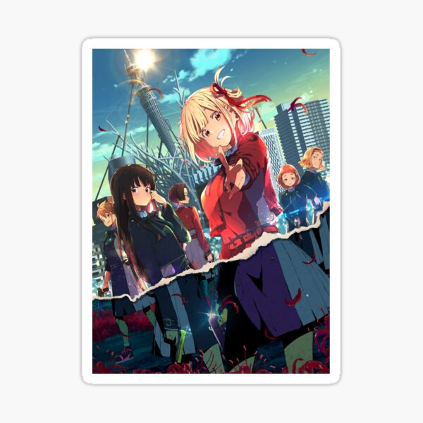 "Lycoris Recoil Anime " Sticker for Sale by HempressBeads | Redbubble