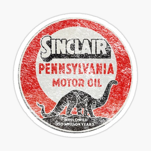 "Sinclair Pennsylvania Motor Oil" Sticker for Sale by TeeTrendsToday ...