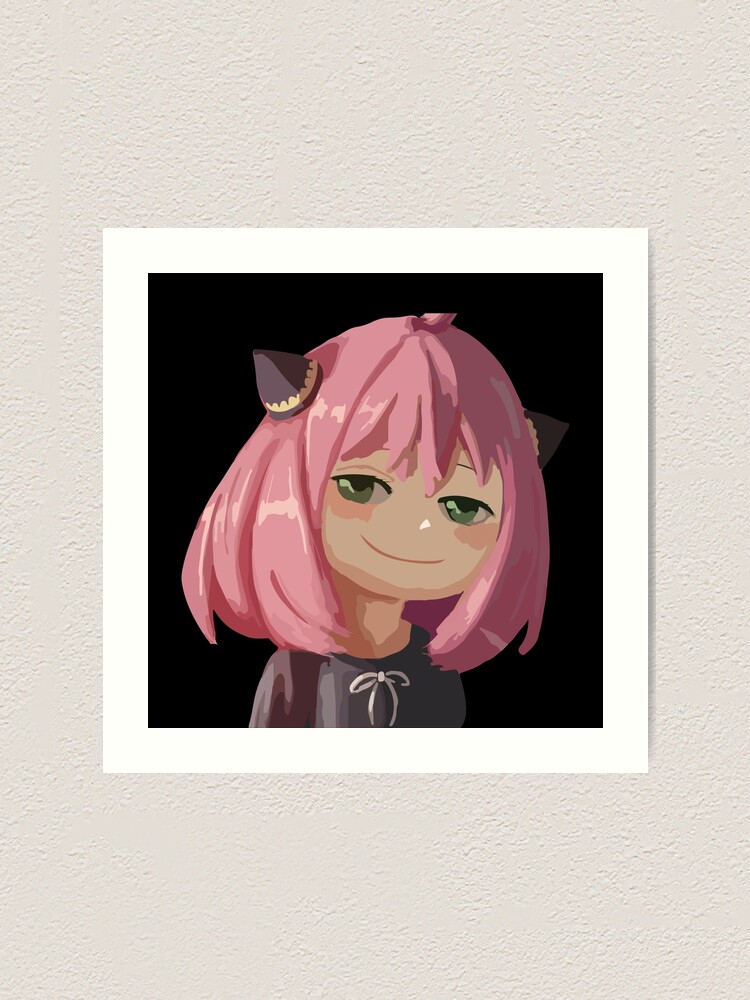 "Anya Smile Face Meme" Art Print for Sale by MangaMolly | Redbubble