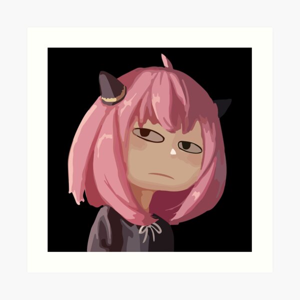 "Anya Funny Face Meme" Art Print for Sale by MangaMolly | Redbubble