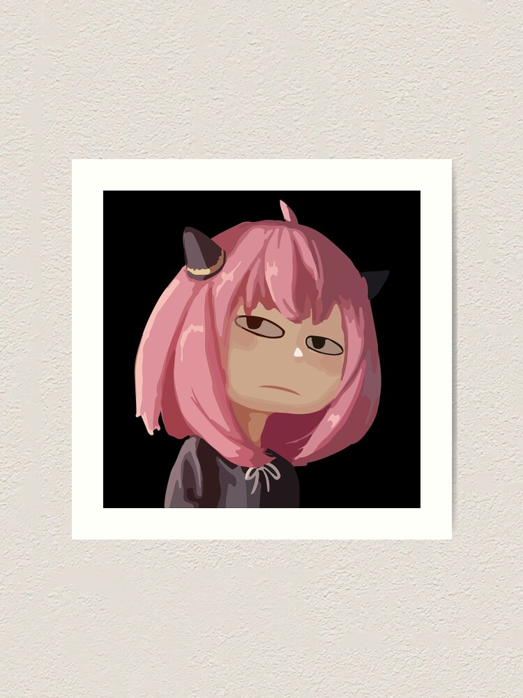 "Anya Funny Face Meme" Art Print for Sale by MangaMolly | Redbubble
