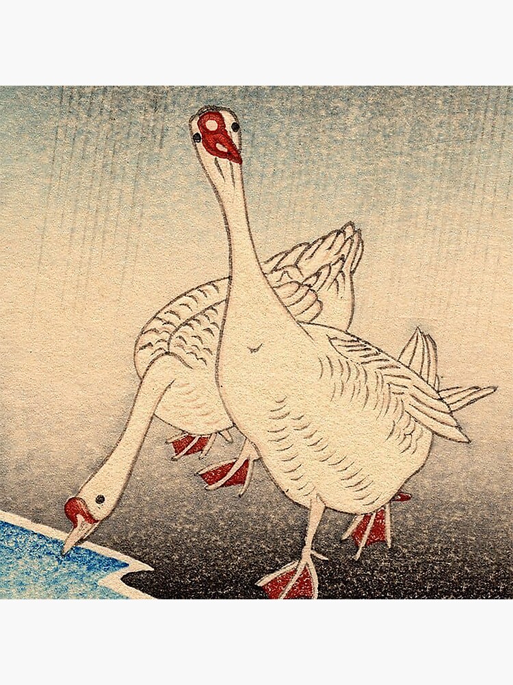 "geese in rain.png" Sticker for Sale by limacole | Redbubble