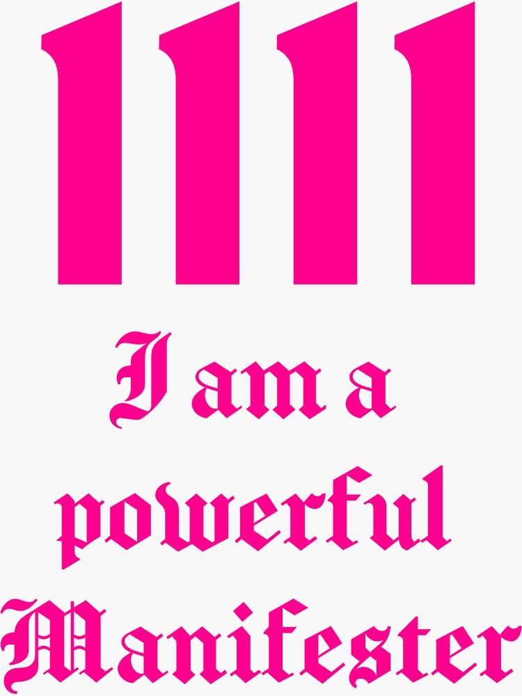 "1111 Angel Number Mantra" Sticker for Sale by SunMoonMantras | Redbubble