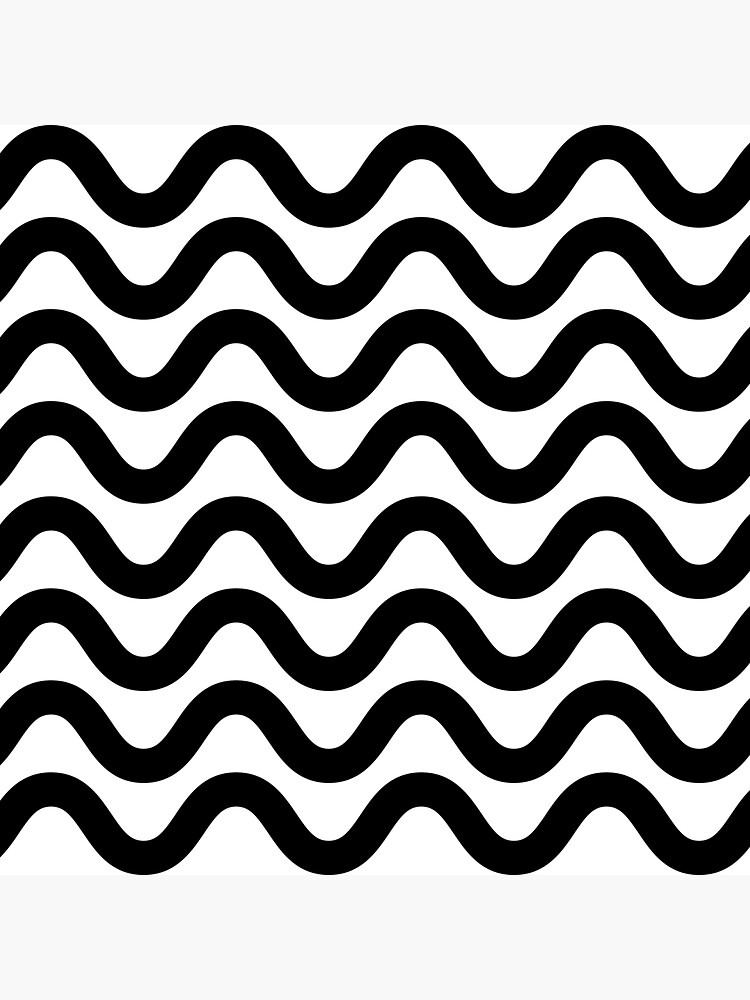 "Black and White Waves " Sticker for Sale by GemsAnatomy | Redbubble