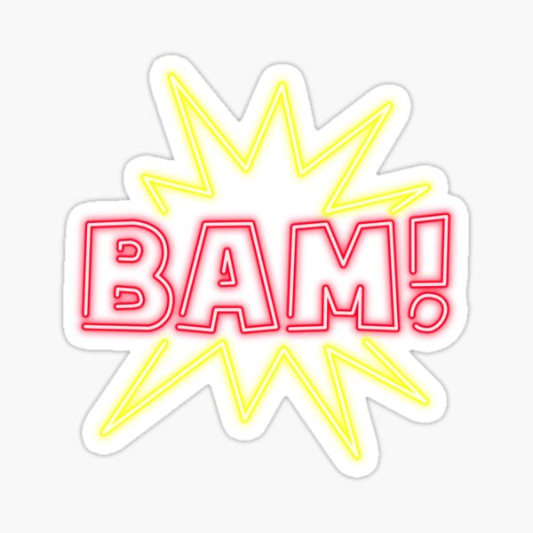 "Bam" Sticker for Sale by LivanArt | Redbubble