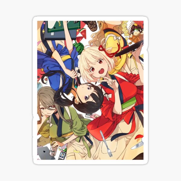 "Lycoris Recoil" Sticker for Sale by HempressBeads | Redbubble