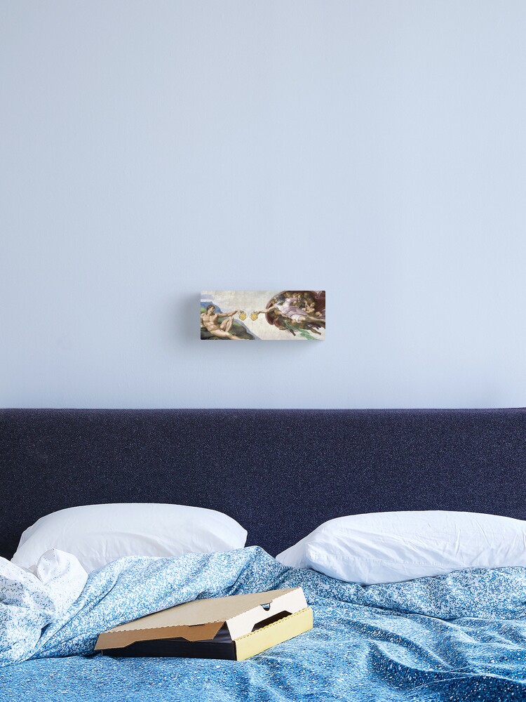 "The creation of Adam parody with beer" Canvas Print by Arth1nker ...