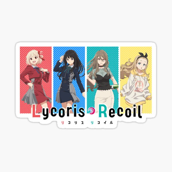 "Lycoris Recoil Anime " Sticker for Sale by HempressBeads | Redbubble