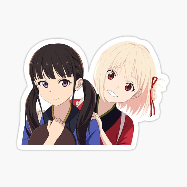 "Lycoris Recoil Anime " Sticker for Sale by HempressBeads | Redbubble