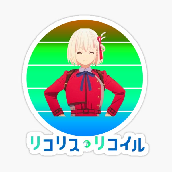 "Lycoris Recoil-Funny" Sticker for Sale by HempressBeads | Redbubble