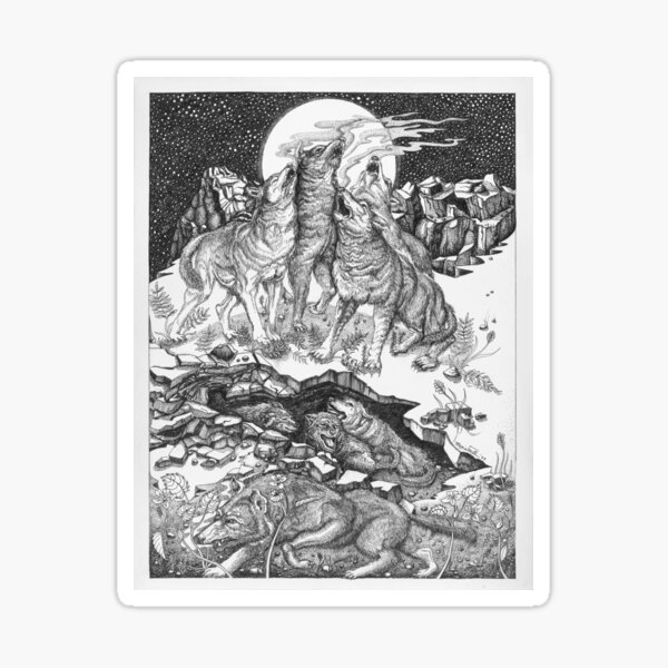 "The Den" Sticker for Sale by QuixoteRidge | Redbubble