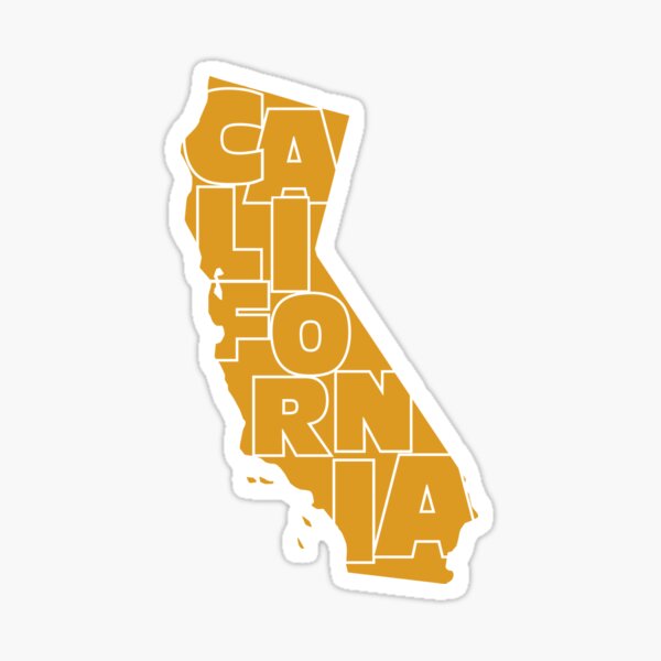 "California State Map" Sticker for Sale by Yeaha | Redbubble