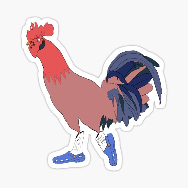 ""ROOSTERS" CROCS AND WET SOCKS" Sticker for Sale by Shelby Burdine ...