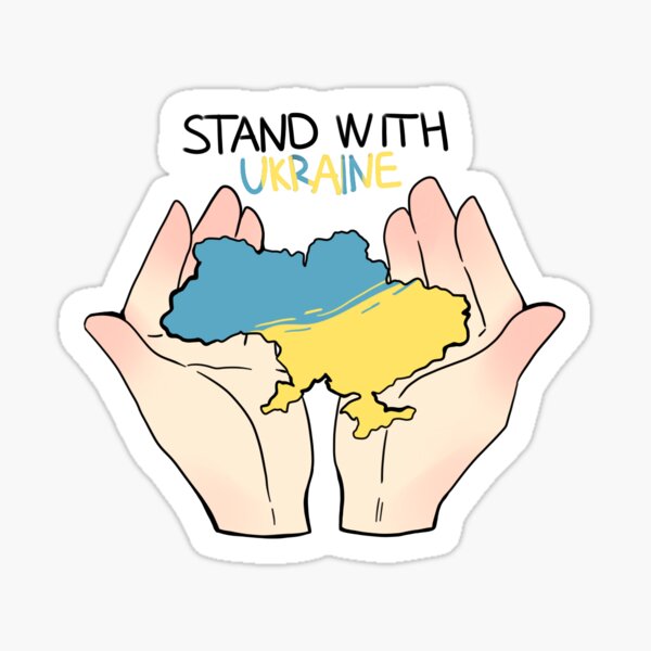 "Stand with Ukraine" Sticker for Sale by s7mire | Redbubble